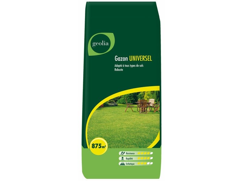 Gazon universel GEOLIA, 25 kg, 875 m²