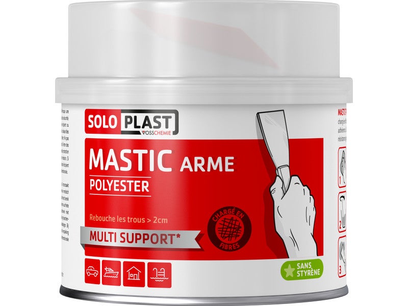 Mastic Ambré Armé Polyester Soloplast, 660G