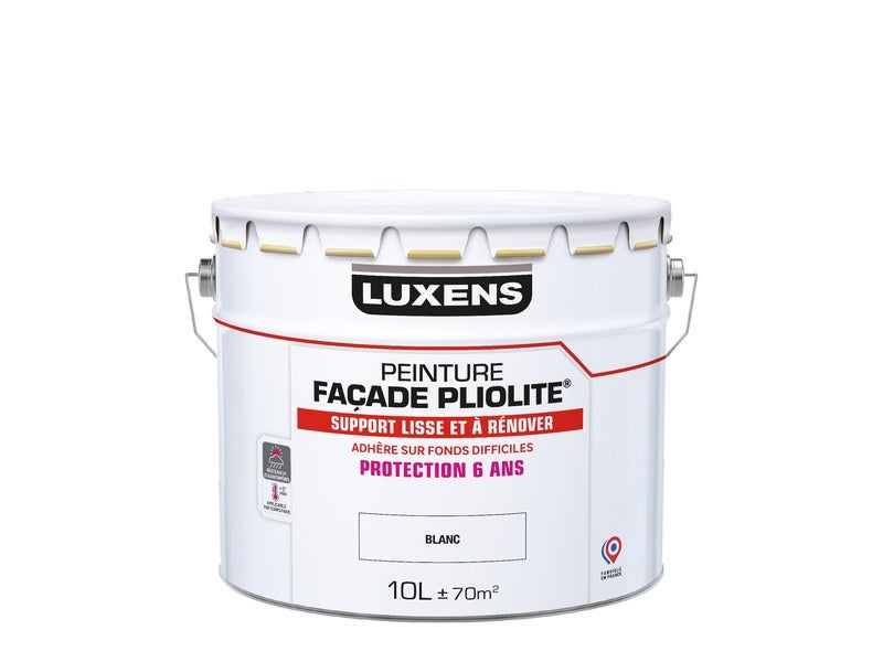 Peinture Façade Pliolite Luxens, Blanc, 10 L