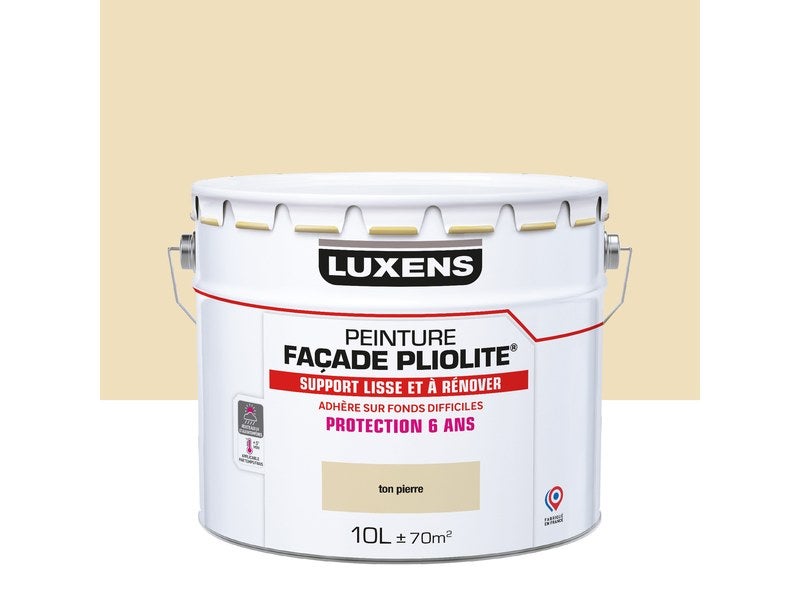 Peinture Façade Pliolite Luxens, Pierre, 10 L