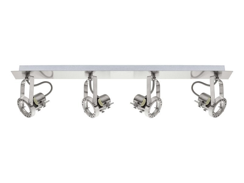Rampe 4 Spots, Acier Inox Argent, Inspire Technic