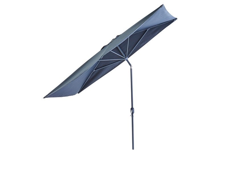 Parasol balcon rectangulaire, NATERIAL Arkea, L.264 x l.135 cm, gris