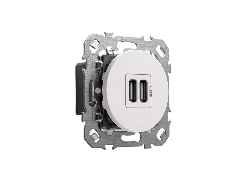 Prise chargeur 2 usb , à assembler Lumia, LEXMAN, blanc