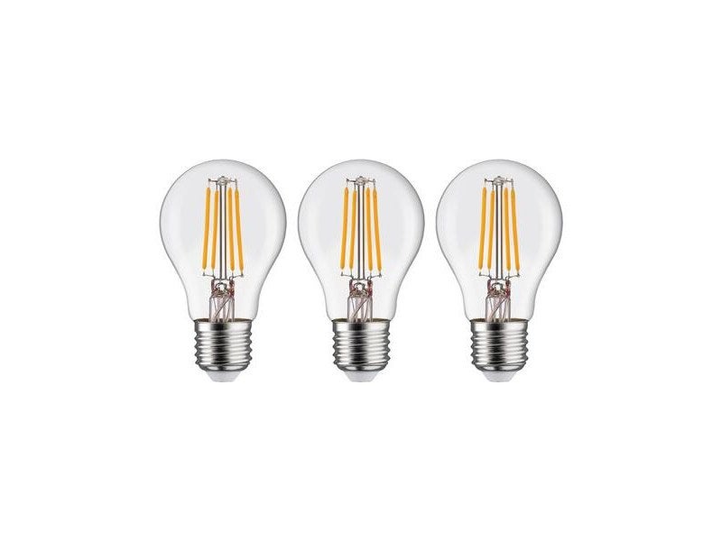 Lot de 3 ampoules led, E27, 806lm = 60W, blanc chaud, LEXMAN
