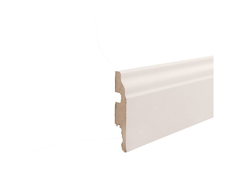 Plinthe mdf, moulurée blanc, H. 7.8 ARTENS