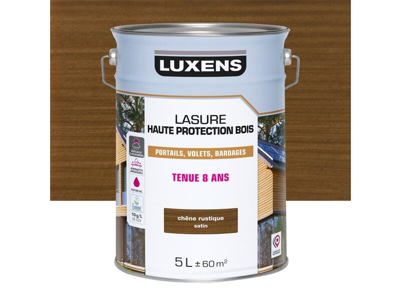 Lasure LUXENS 8 ans chêne rustique satiné 5 litres