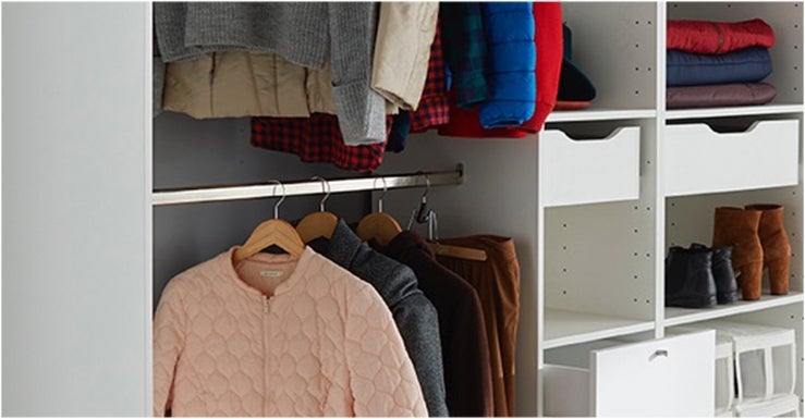 Kit dressing New star blanc avec rideau H.200 x l.122,8/177,2 x P.50 cm